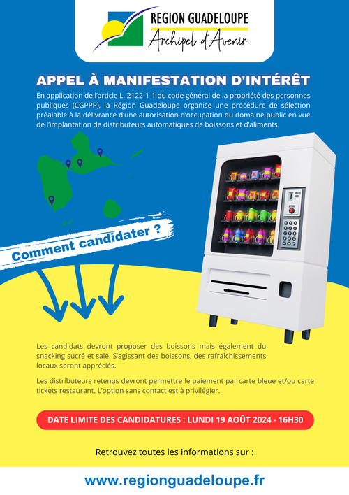 Région Guadeloupe-IMPLANTATION DE DISTRIBUTEURS AUTOMATIQUES SUR LES ...